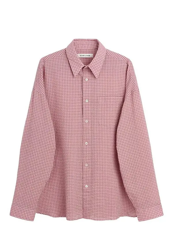 SUNFLOWER Stable Check Pocket Shirt - Pink