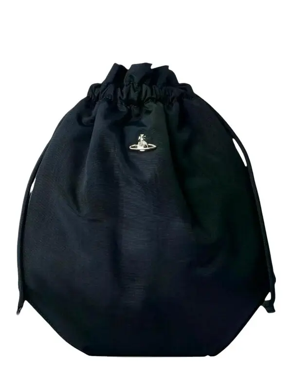 VIVIENNE WESTWOOD Orb Logo Drawstring Bucket Bag - Black