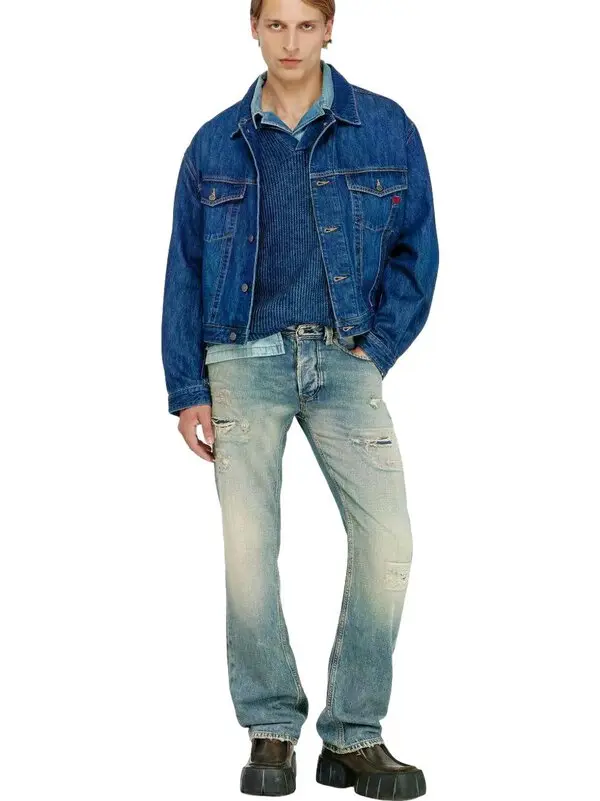 DIESEL® 1985 Larkee Distressed Jeans - Blue