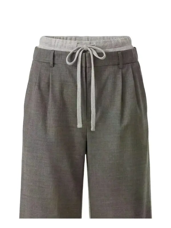 Monse Layered Drawstring Track Pants - Grey