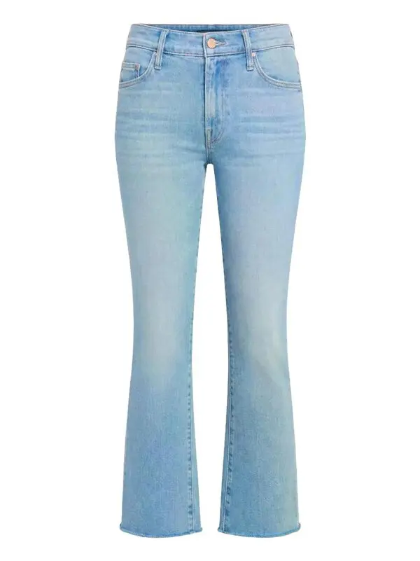 MOTHER The Outsider Frayed-hem Jeans - Blue