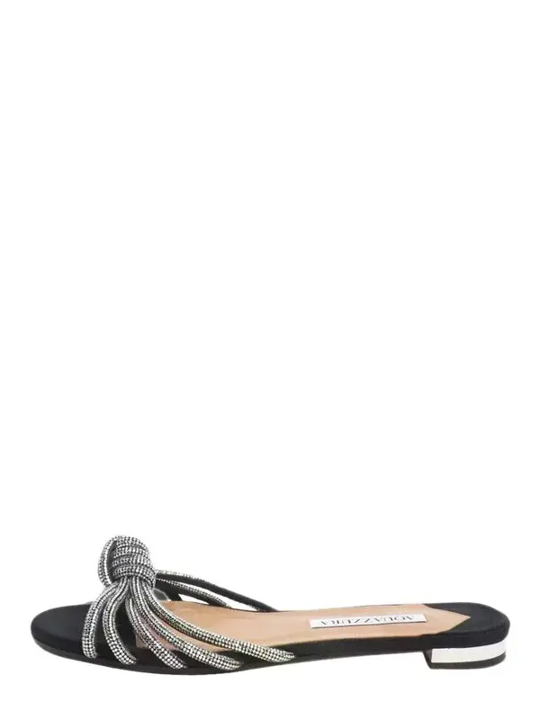AQUAZZURA Knot Diamante Sandals - Silver