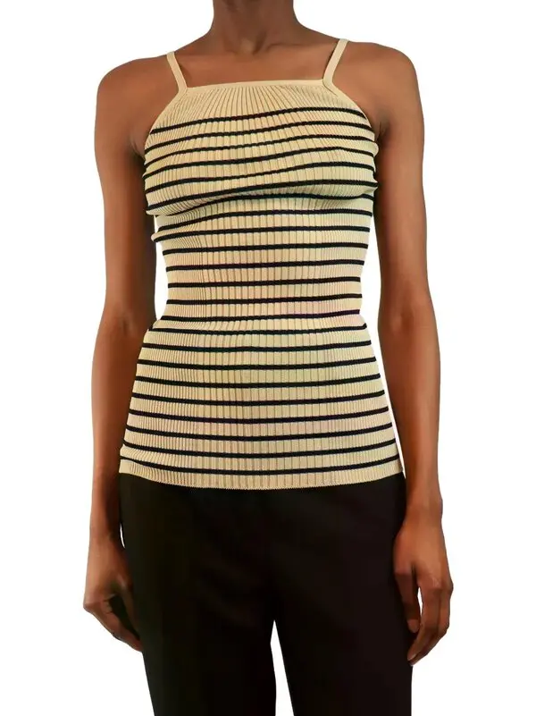 LOW CLASSIC Striped Ribbed Tank Top - Neutrals
