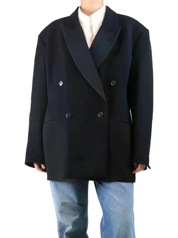 Raey Double-breasted Wool Jacket - Blue