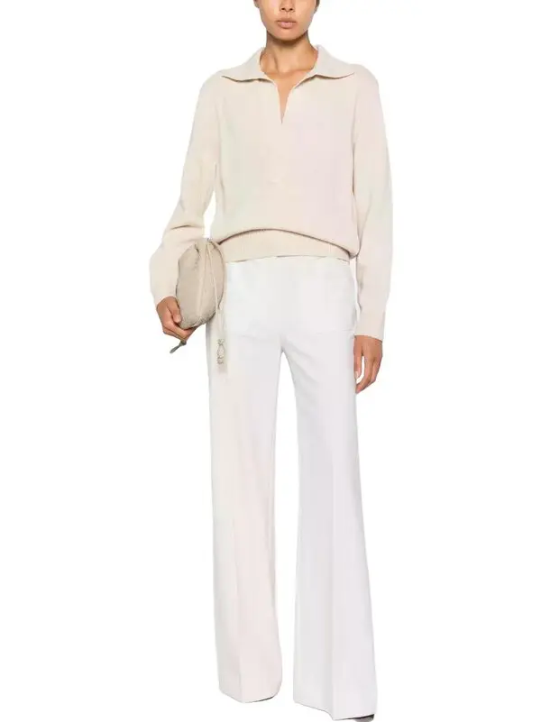 Victoria Beckham Alina Wide-leg Trousers - Neutrals