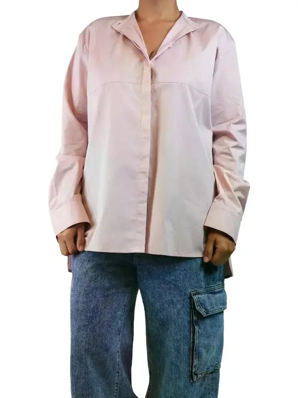 TWENTY 8 TWELVE Stevie Cotton Band Collar Shirt - Pink