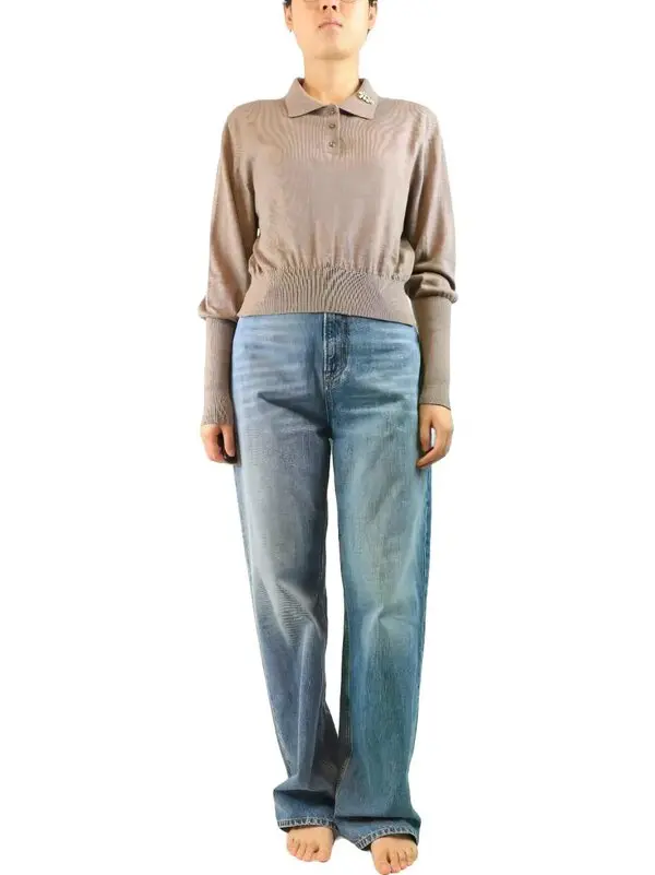 Simone Rocha Embellished Polo Top - Neutrals