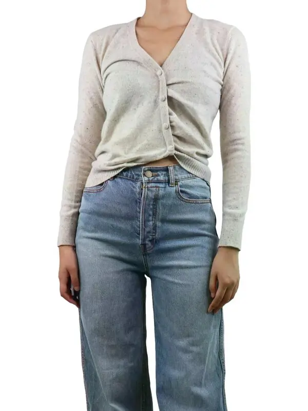 Altuzarra Speckled Ruched Cardigan - Neutrals