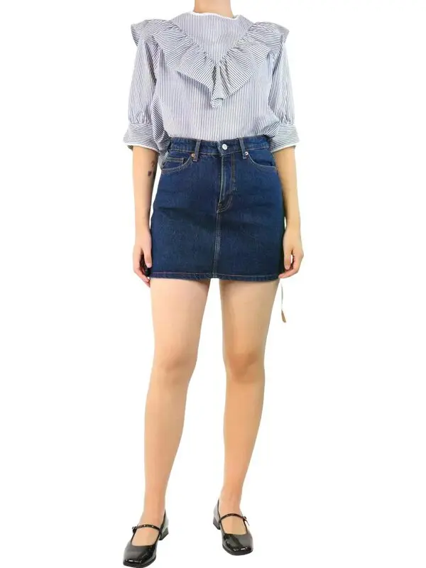 REFORMATION High-waisted Mini Skirt - Blue