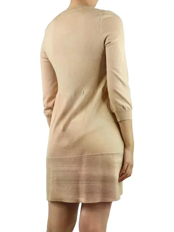 Piazza Sempione Ribbed Knit Mini Dress - Neutrals