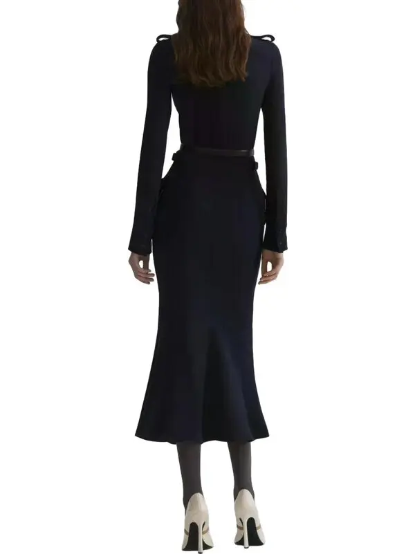 MUGLER Military Shirt Dress - Blue