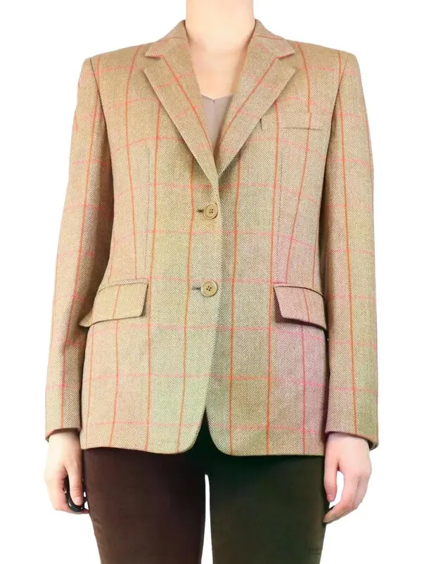 Max Mara Herringbone Check-print Blazer - Neutrals