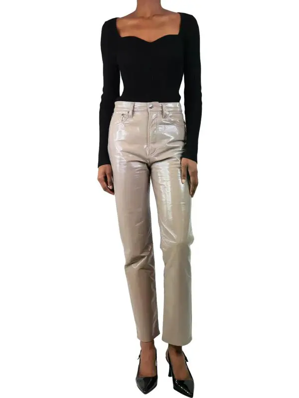 AGOLDE Quail 90's Pinch-waist Trousers - Neutrals