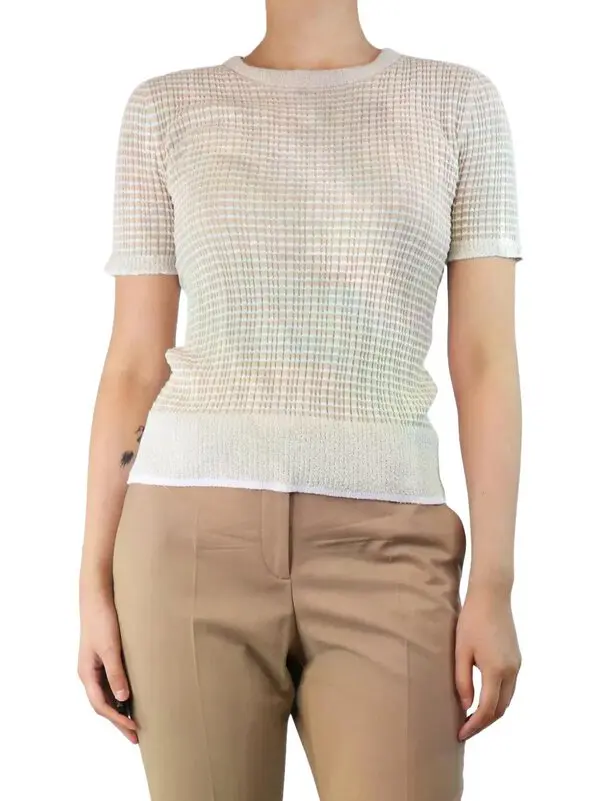 Rag & Bone Striped Rib-knit Top - Neutrals
