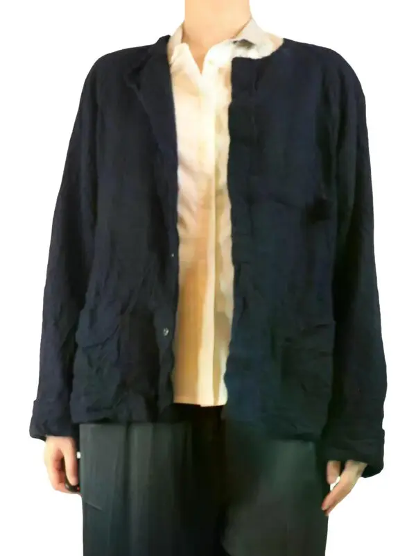 Yohji Yamamoto Button-up Wool Jacket - Blue