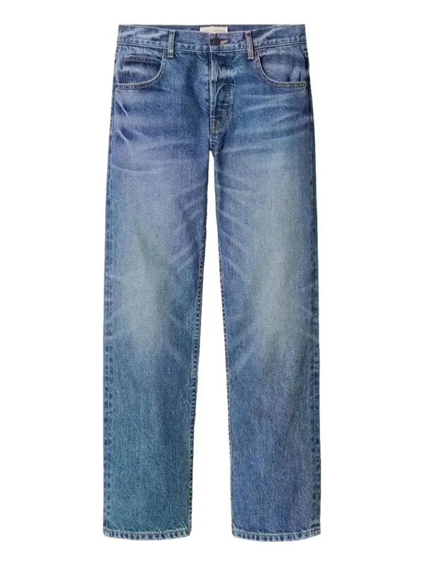 NILI LOTAN Faded Effect Straight-leg Jeans - Blue