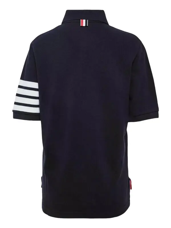 Thom Browne 4-bar Short-sleeved Polo - Blue