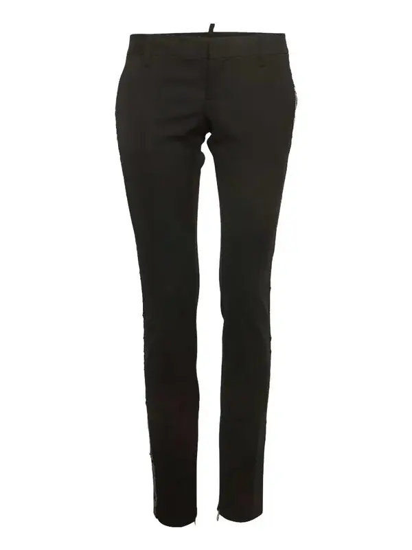 Dsquared2 Sequin Detail Gabardine Trousers - Black