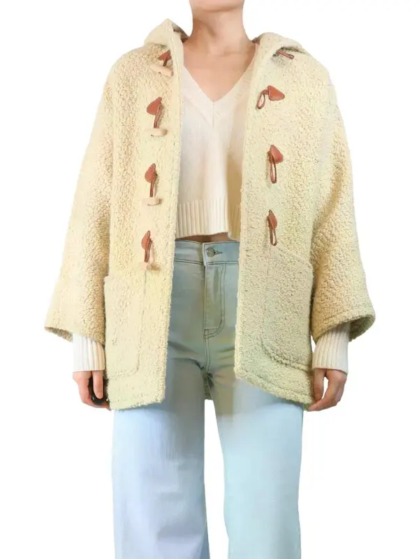 Celine Hooded Duffle Coat - Neutrals