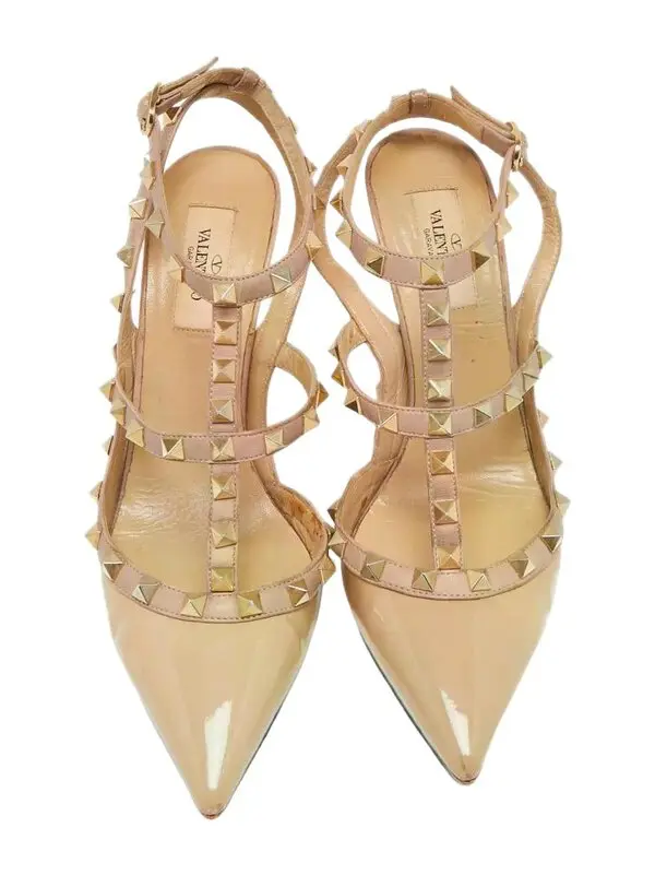 Valentino Garavani Rockstud Embellished Pumps - Neutrals