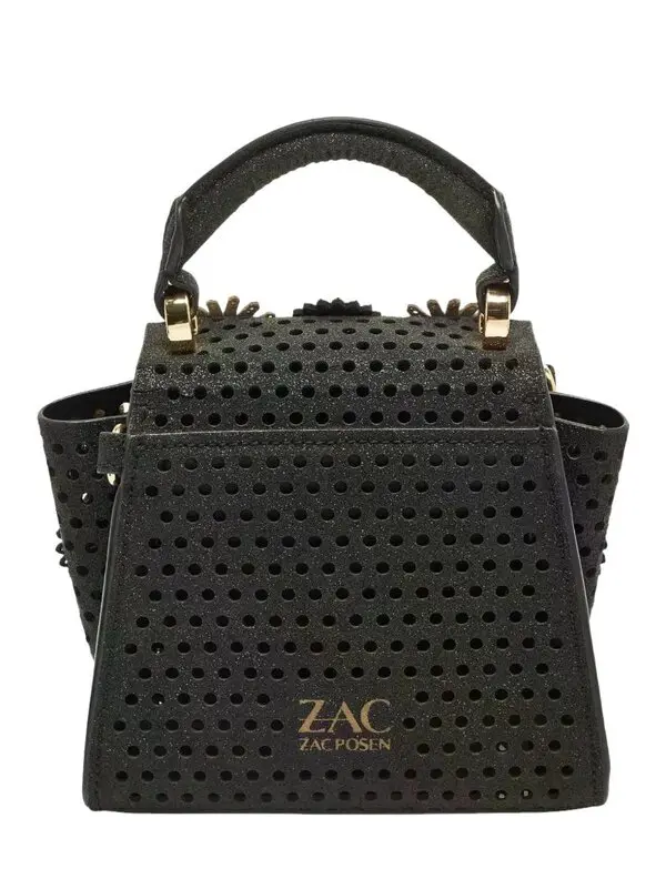 Zac Posen Eartha Top-handle Bag With Faux Pearl Embellishments - Black