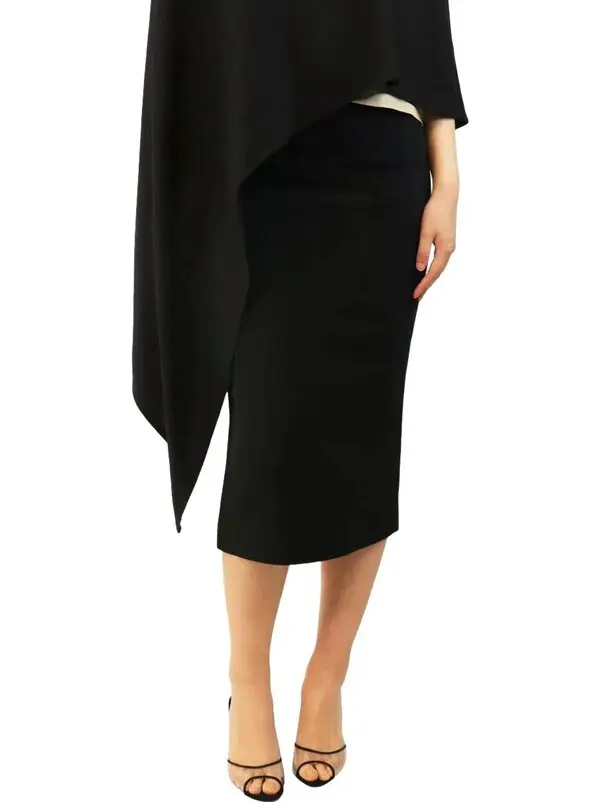 Erika Cavallini Asymmetric Draped Cape - Black