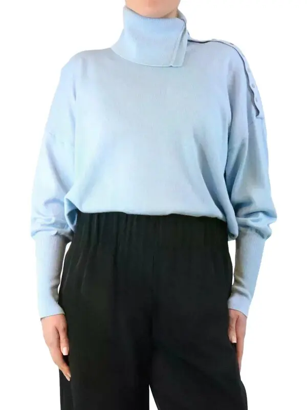 BAMFORD High-neck Fine Knit Sweater - Blue