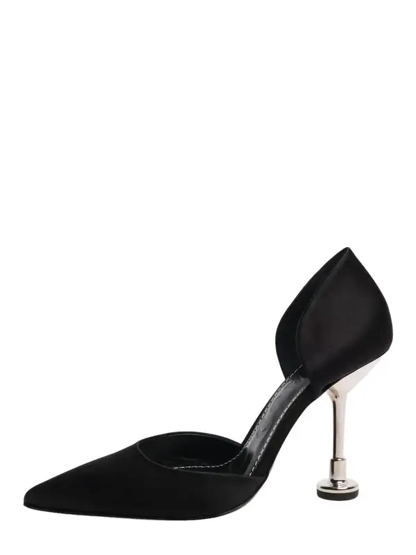 Staud Satin D'orsay Heeled Pumps - Black