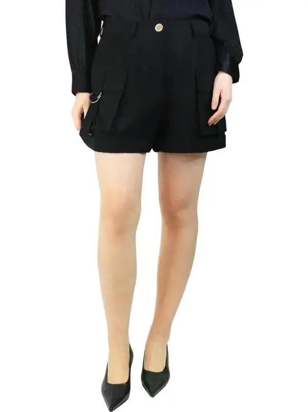 Balmain Wool Cargo Shorts - Black