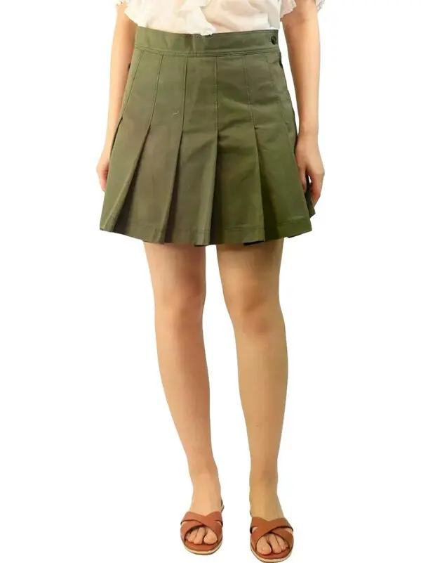 Valentino Garavani Pleated Mini Skirt - Green