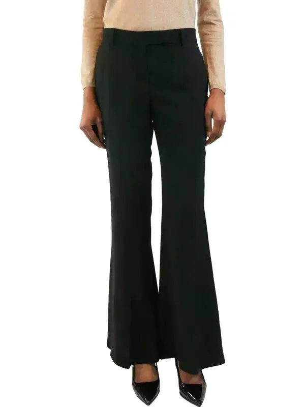 Brunello Cucinelli Pressed Crease Flared Trousers - Black