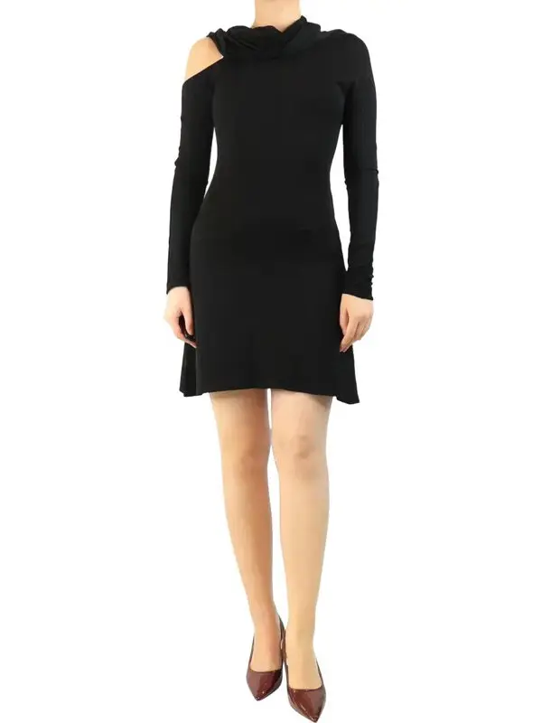 COURREGES Off-the-shoulder Mini Dress - Black