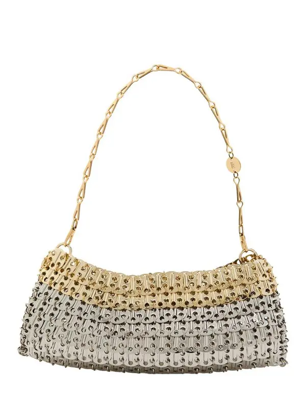 Rabanne 1969 Skyline Two-tone Disc Shoulder Bag - Silver