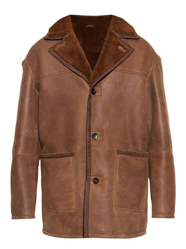 Etro Shearling Coat With Pockets - Brown