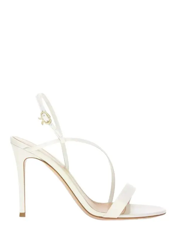 GIANVITO ROSSI Manhattan 95 Leather Sandals - White