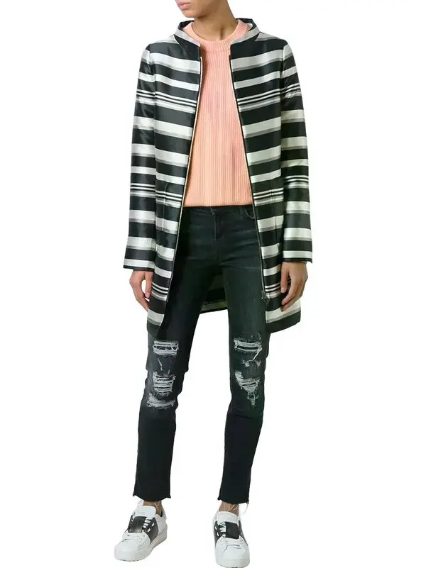 Herno Striped Coat - Multicolour