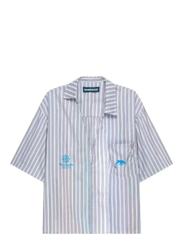 NAMESAKE Striped Pocket Shirt - Blue
