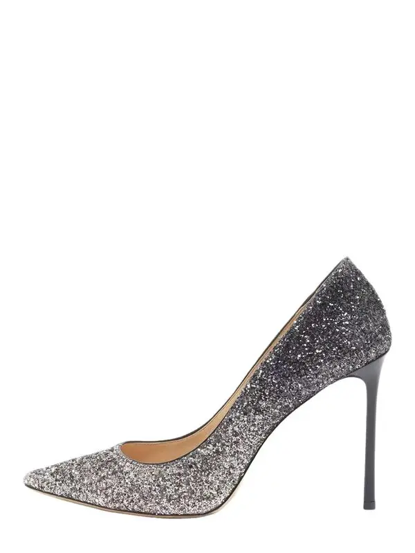 JIMMY CHOO Romy Glitter Pumps - Silver