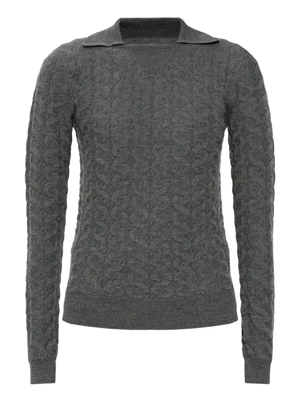 Etro Wool Polo Sweater - Grey