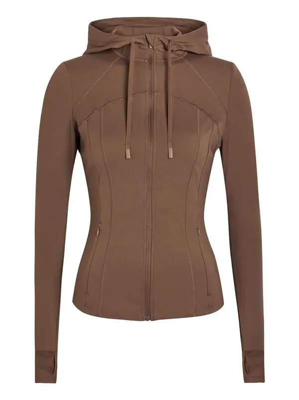 TALA Skinluxe Hooded Stretch-jersey Running Jacket - Brown