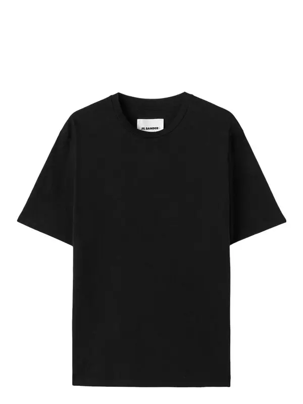JIL SANDER Logo Printed Crewneck T-shirt - Black