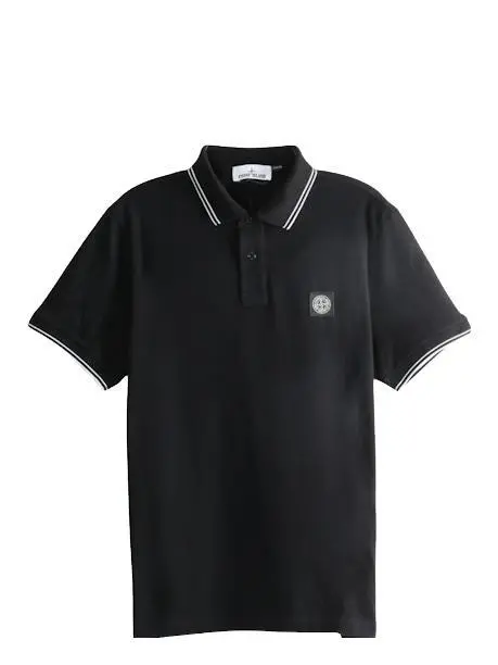 Stone Island Short Sleeves Polo Shirt - Black