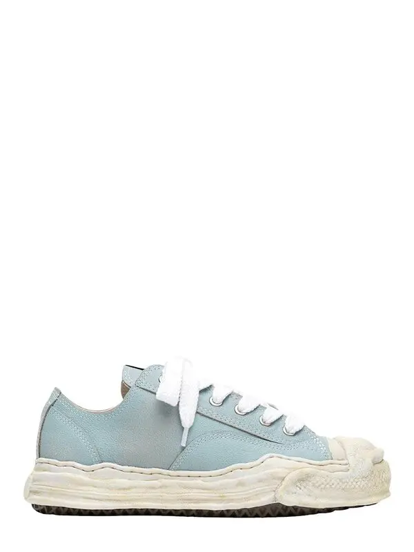 Mihara Yasuhiro Hank Og Sole Shrink Leather Low - Blue