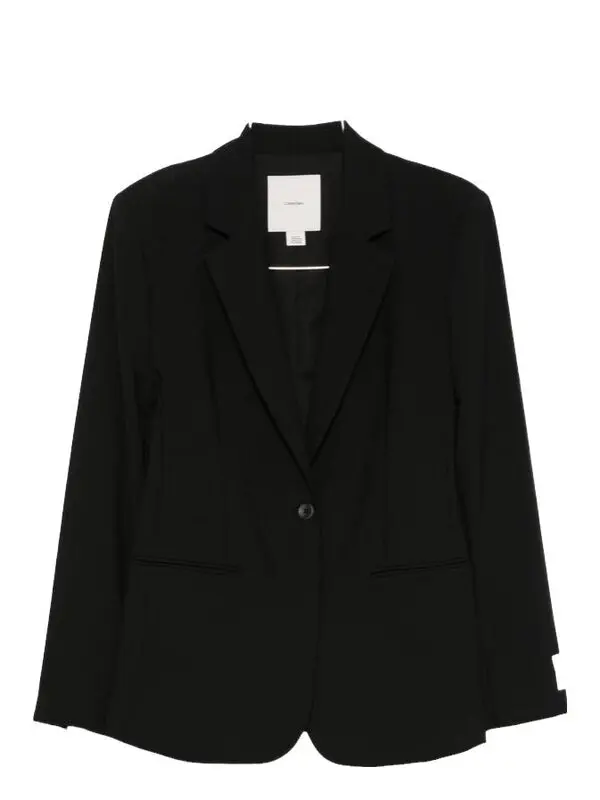 Calvin Klein Single-breasted Notch Lapel Blazer - Black