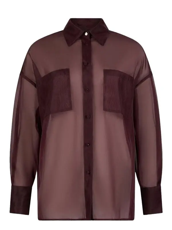 Liu Jo Sheer Pocket Shirt - Red