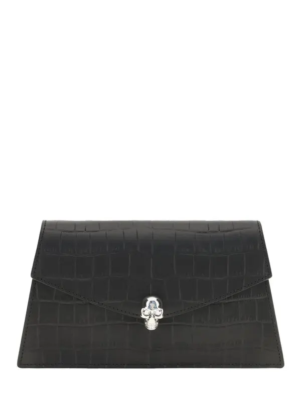 Alexander McQueen Mini Skull Clutch - Black