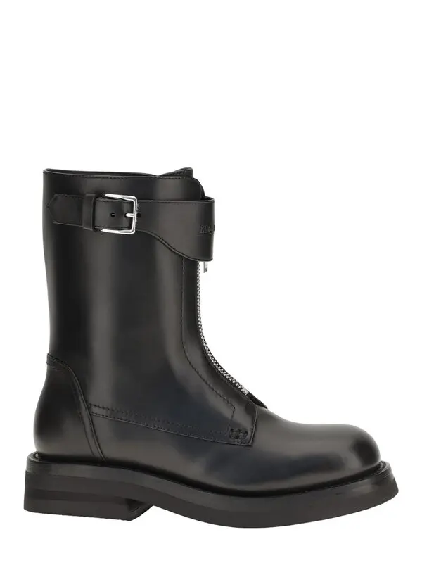 Alexander McQueen Leather Boots - Black
