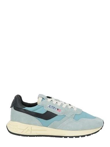 AUTRY Light Leather And Textile Fiber Sneakers - Blue