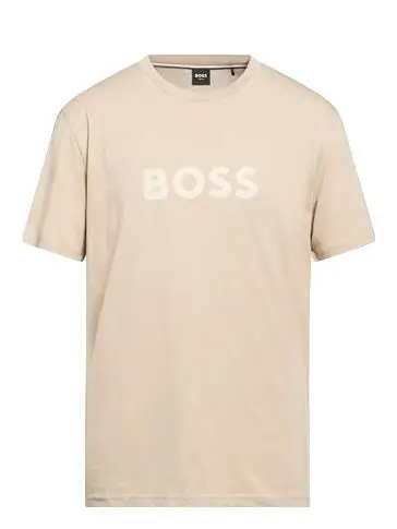 BOSS T-shirt Size Organic Cotton - Beige