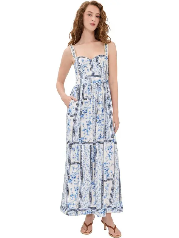 Agua Bendita Marcia Embroidered Maxi Dress - Multicolor